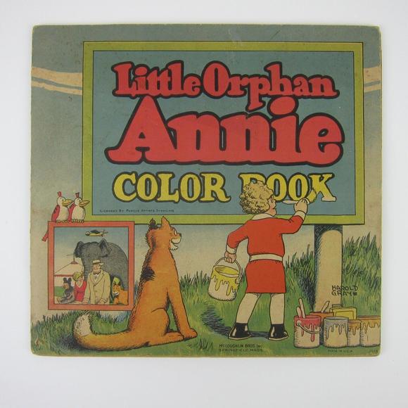 Other | Little Orphan Annie Coloring Book 225 Harold Gray Mcloughlin ...